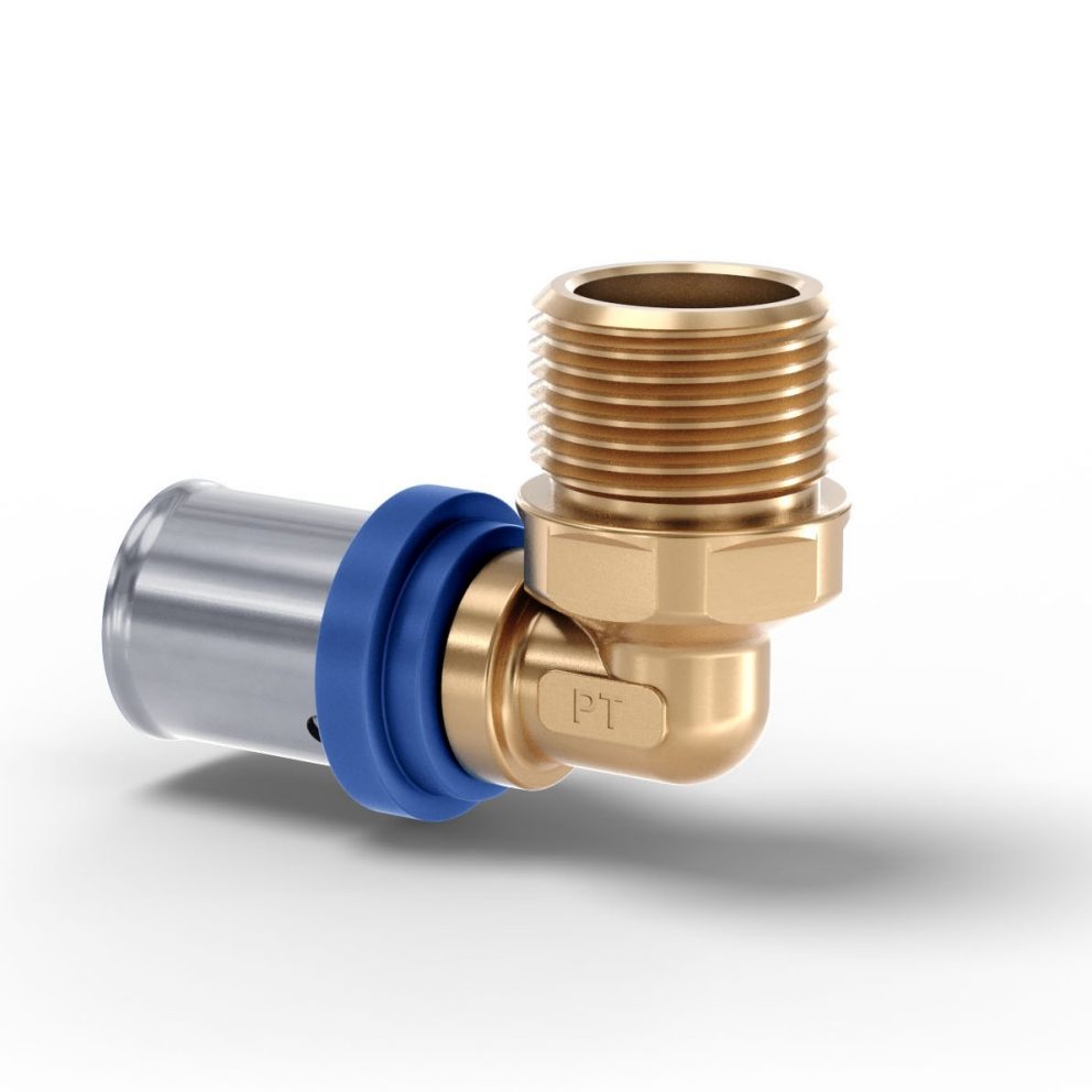 Kolano zaciskowe z gwintem zewnętrznym